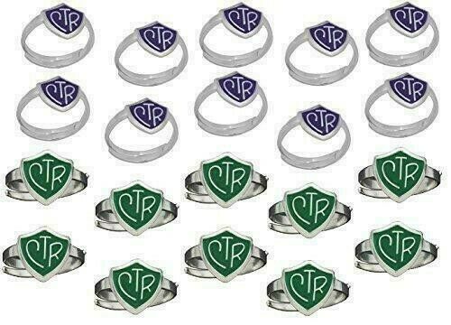 H14PR- H14G Mormon LDS Unisex Ring Adjustable 20 Pack Purple & Green O ...