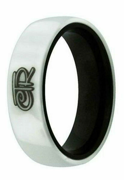 J196 Mormon LDS Unisex CTR Ring White Ceramic & Aluminum Size 5 - 8 On ...