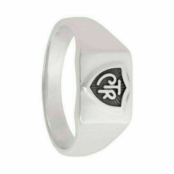 J64 Mormon LDS Unisex CTR Ring Sterling Silver With Block Handmade One ...