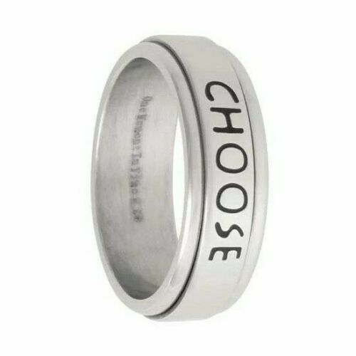 J47N Mormon LDS Unisex CTR Ring Spinner Stainless Steel Size 9 One Mom ...
