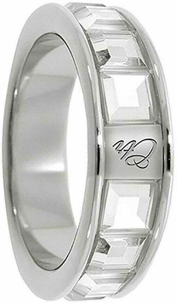 J162 Mormon LDS Unisex CTR Ring Glimmer Stainless Steel with White One ...